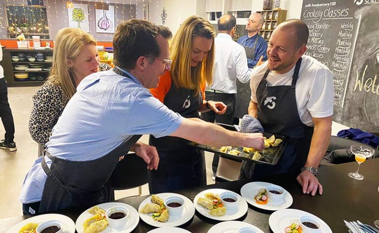 Team Building at Deansgate Square Manchester | Food Sorcery Cook School